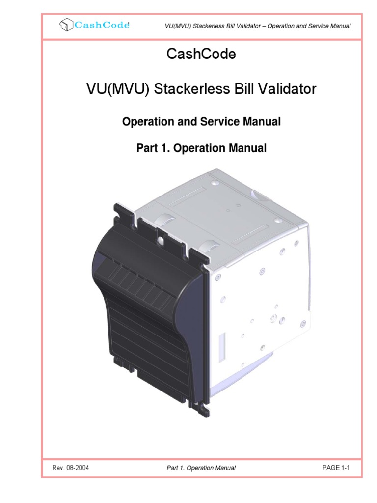 CashCode MVU Manual | PDF | Usb Flash Drive | Electrical Connector