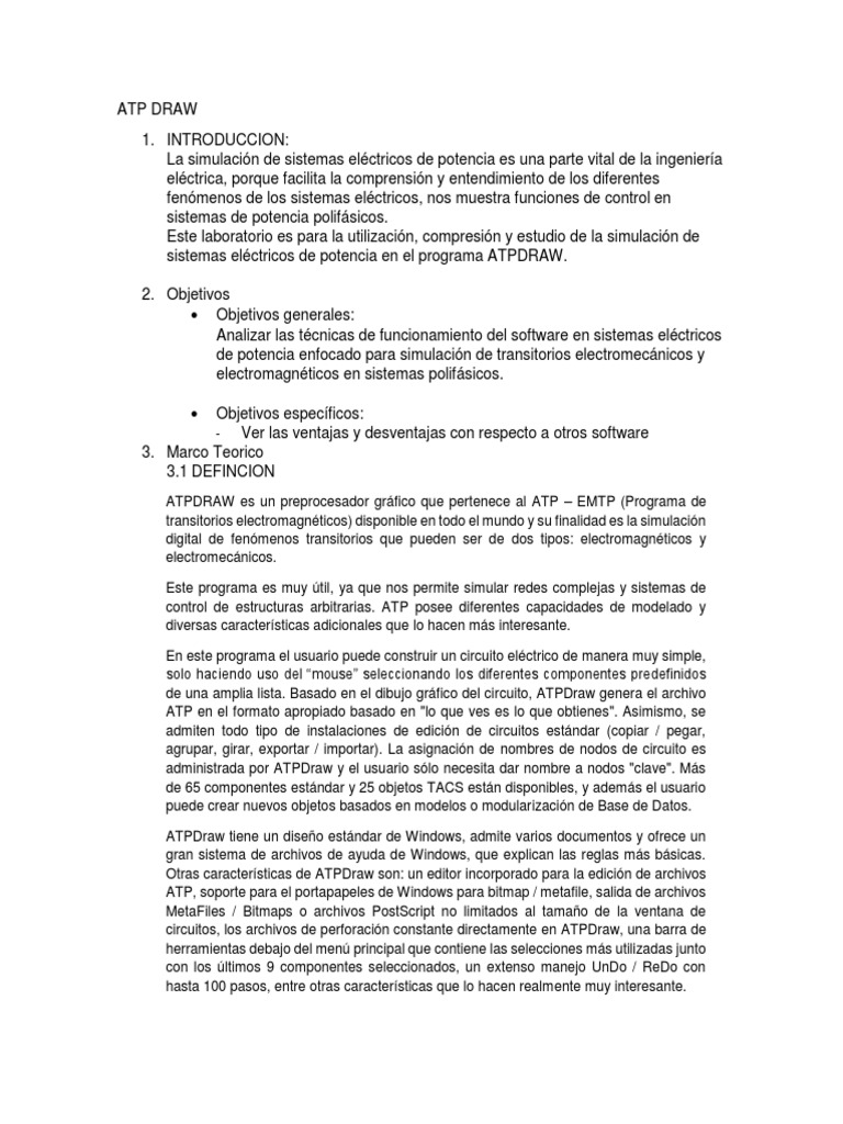 Atp Draw | PDF | Simulación | Software