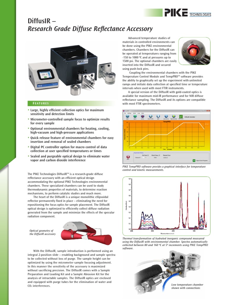 PIKE DiffusIR Data Sheet PDF | PDF | Temperature | Vacuum