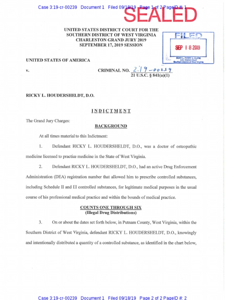 Houdersheldt Indictment | PDF | Law