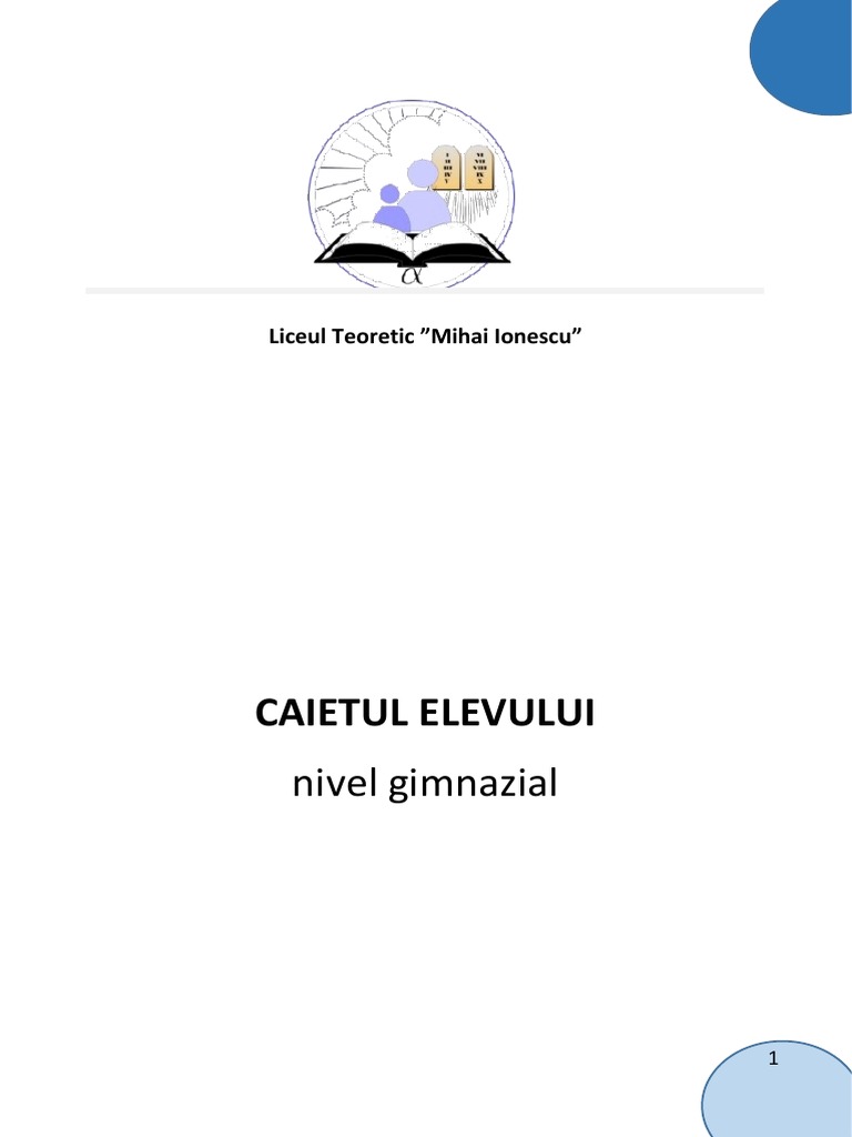 Caietul Elevului Gimnaziu2019-2020 | PDF