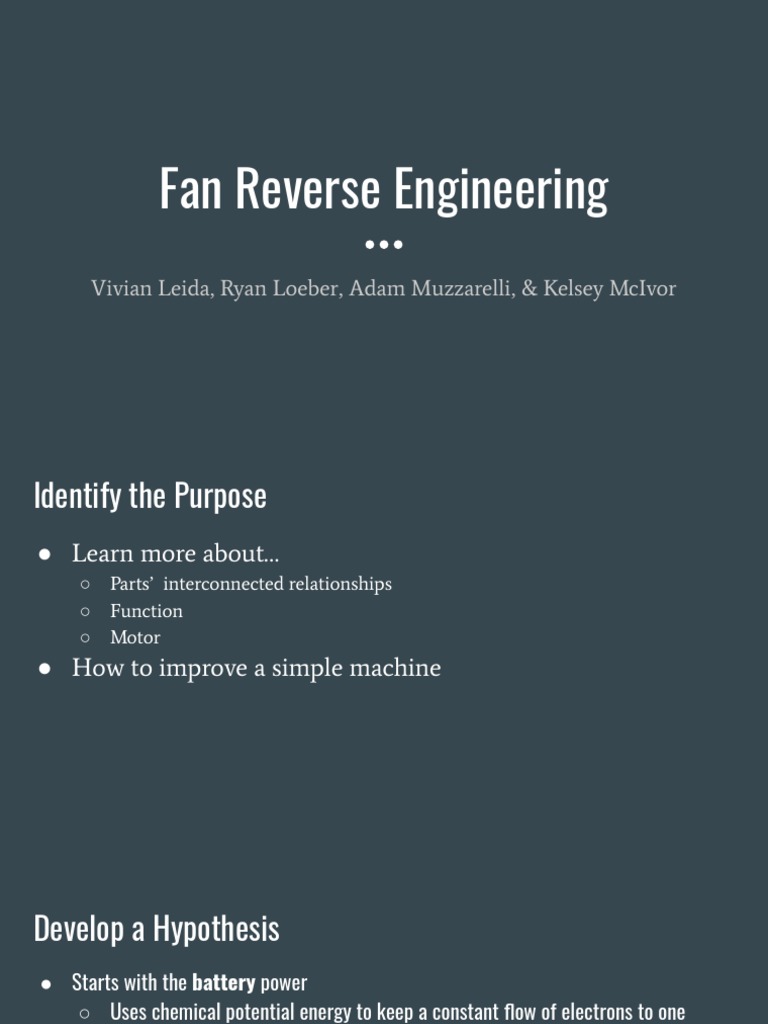 Fan Reverse Engineering | PDF | Electric Motor | Electric Current