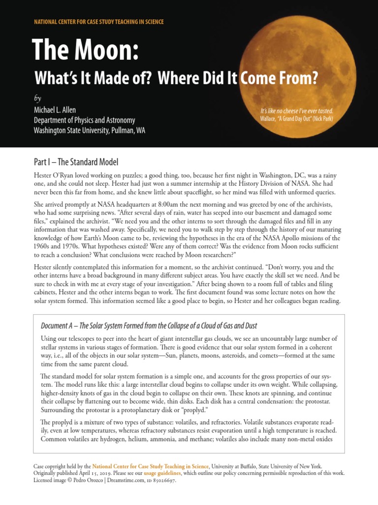 Moon Formation | PDF | Giant Impact Hypothesis | Planets