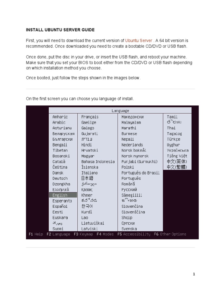 Ubuntu Server Installation | PDF | Booting | Areas Of Computer Science