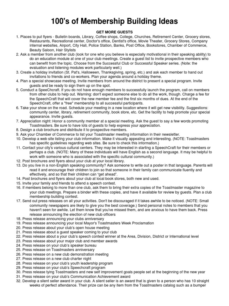 Membership Growth Strategies for Clubs | PDF | Advertising | Newspapers