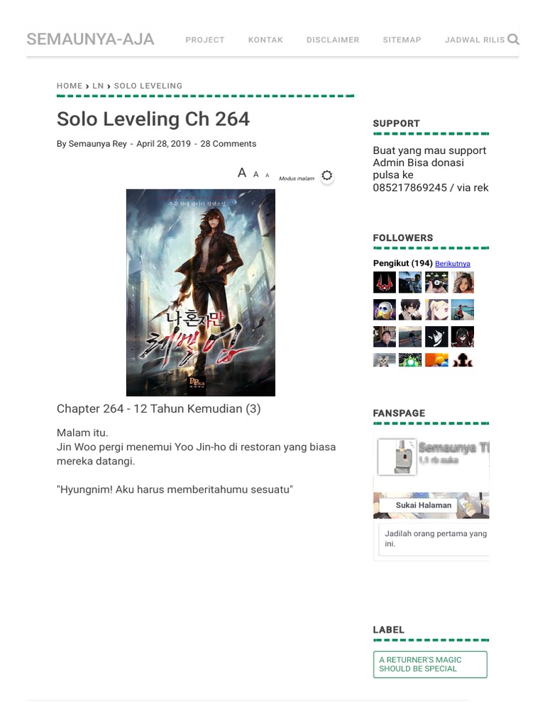 Solo Leveling CH 264 - Semaunya-Aja | PDF