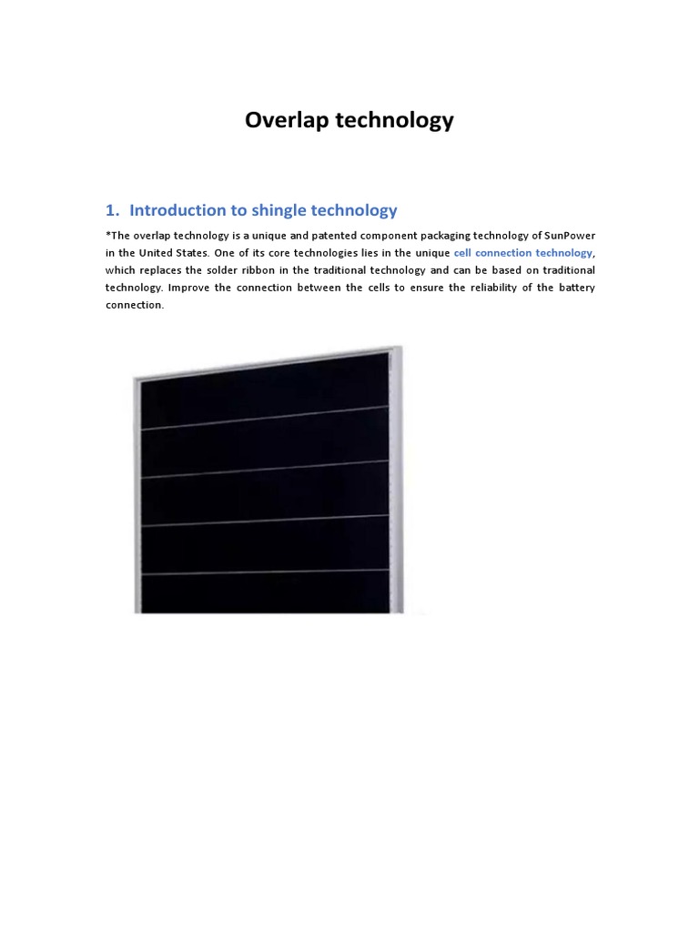 Overlap Solar Panel Technology | PDF | Solar Cell | Energy Harvesting