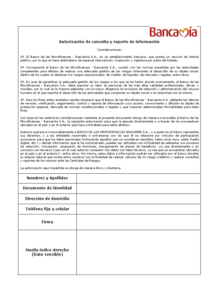 Formato de Consulta y Reporte de Información | PDF | Bancos | Economias