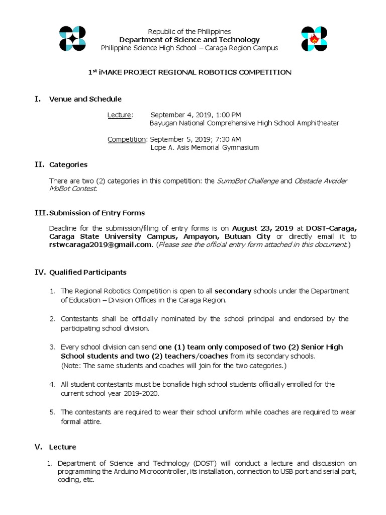 MECHANICS - Regional Robotics Competition | PDF | Arduino