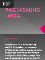 Pagsasalin Lecture 4 | PDF