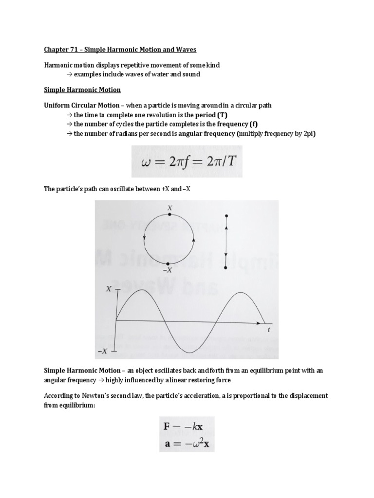Chapter 71 Simple Harmonic Motion and Waves | PDF | Waves | Sound