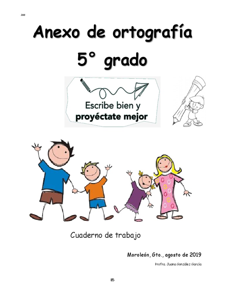 Cuadernillo de Ortografía 5° Grado | PDF | Sustantivo | Lingüística