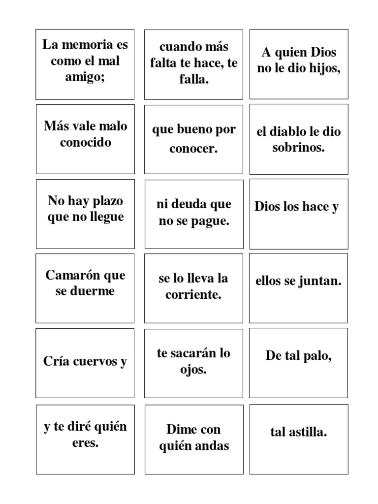 Refranes populares ilustrados en PDF | PDF