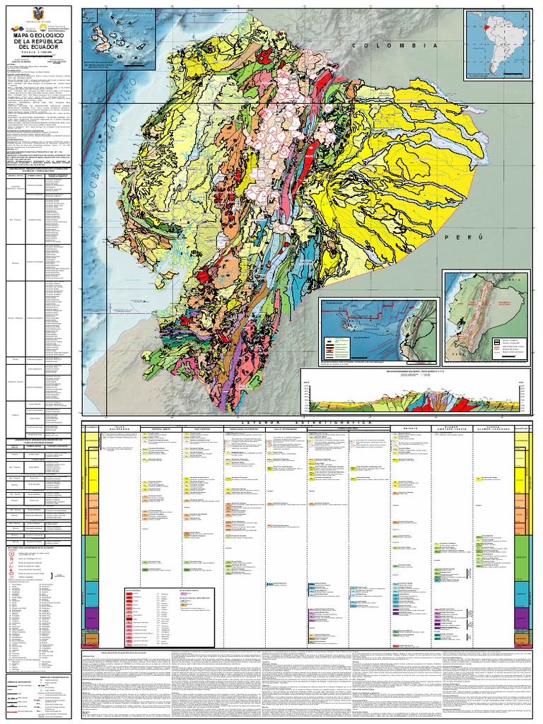 1.1. - Mapa Geológico de La República Del Ecuador - 2017 | PDF