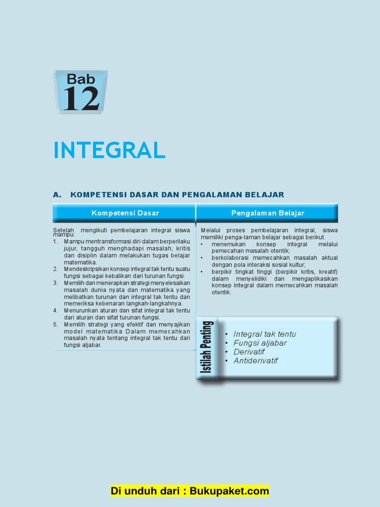 Bab 12 Integral PDF | PDF