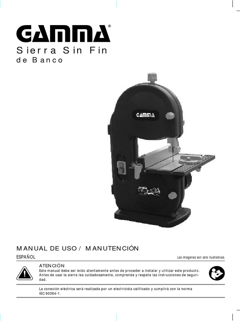 Manual de Uso Sierra Sin Fin de Banco | PDF | Tornillo | Bienes ...