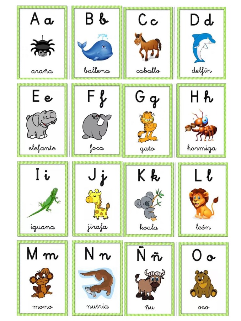Abecedario Con Animales | PDF