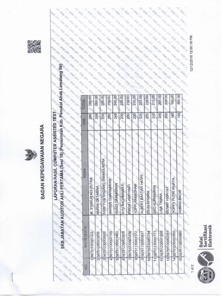 Auditor Ahli Pertama PDF | PDF