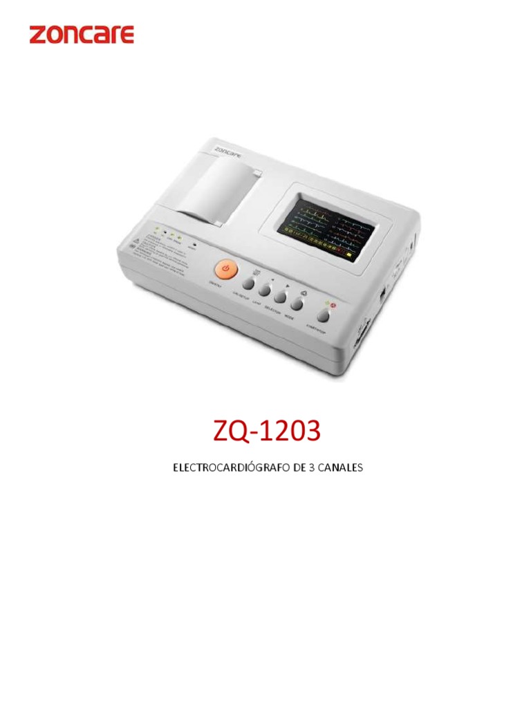 ZQ-1203G-MB Electrocardiografo de 3 Canales PDF | PDF ...
