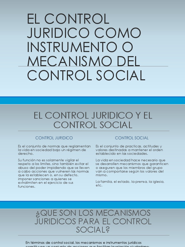 El Control Juridico Como Instrumento o Mecanismo Del | PDF | Derecho ...