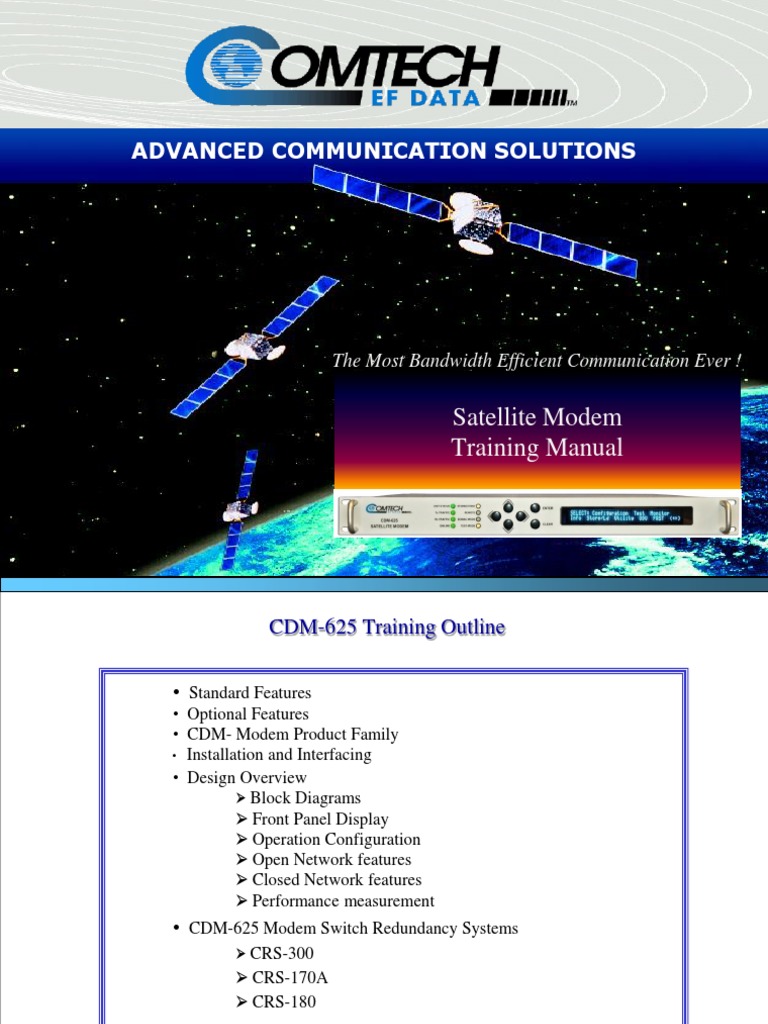 Modem Satelital COMTECH-CDM625 | PDF | Network Switch | Ip Address