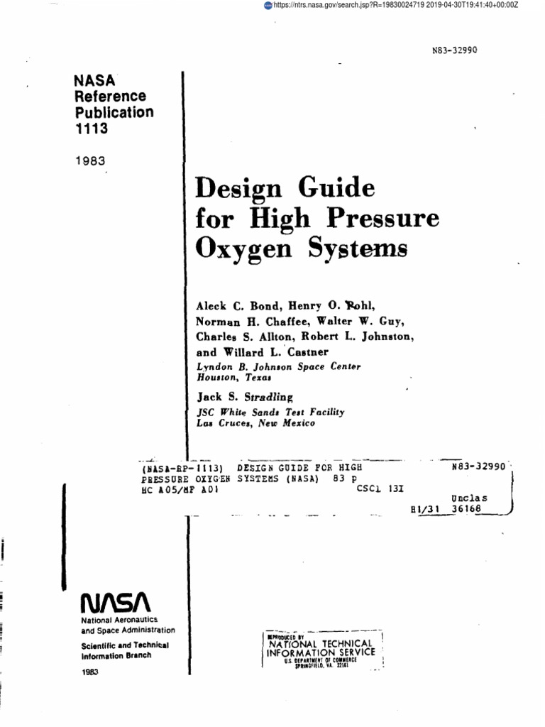 NASA RP1113 - LOX Compatibility | PDF | Oxygen | Alloy