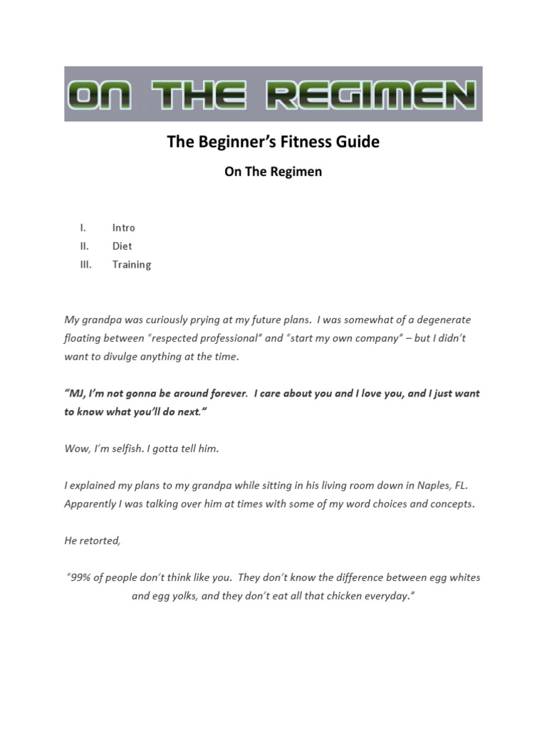 The Beginner's Fitness Guide | PDF | Strength Training | Dieting