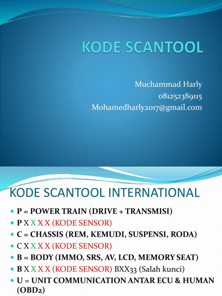 Kode Scantool | PDF