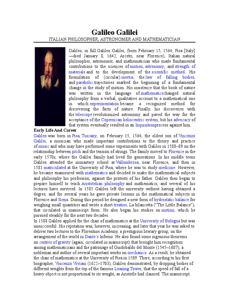 Galileo Newton | PDF | Galileo Galilei | Isaac Newton