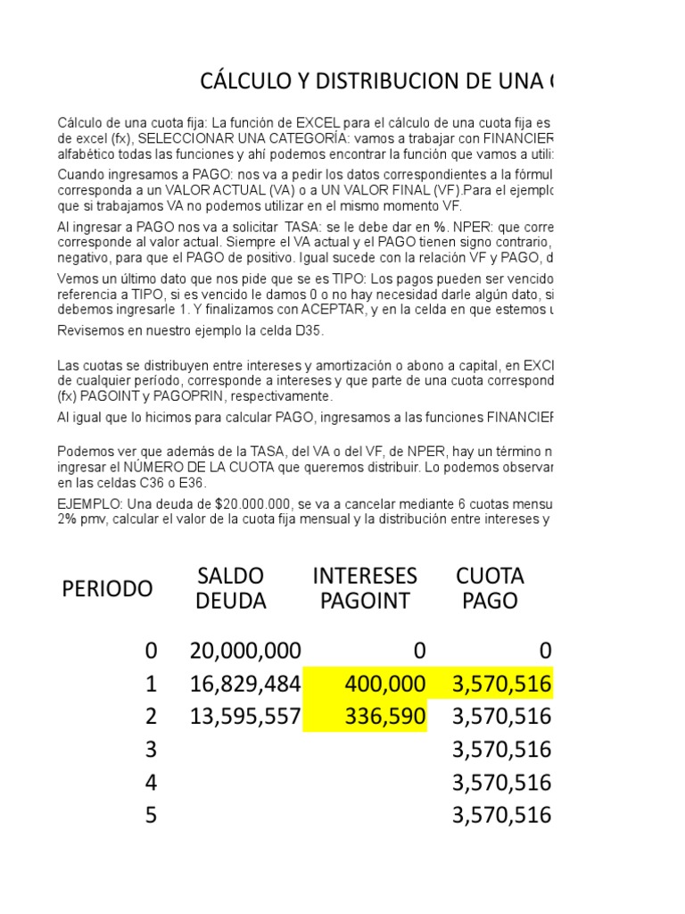 MATERIAL No.2 EXCEL MATEMATICAS FINANCIERAS AMORTIZACI - N Y CAPITALIZACI - N (S7) | PDF | Tabla ...