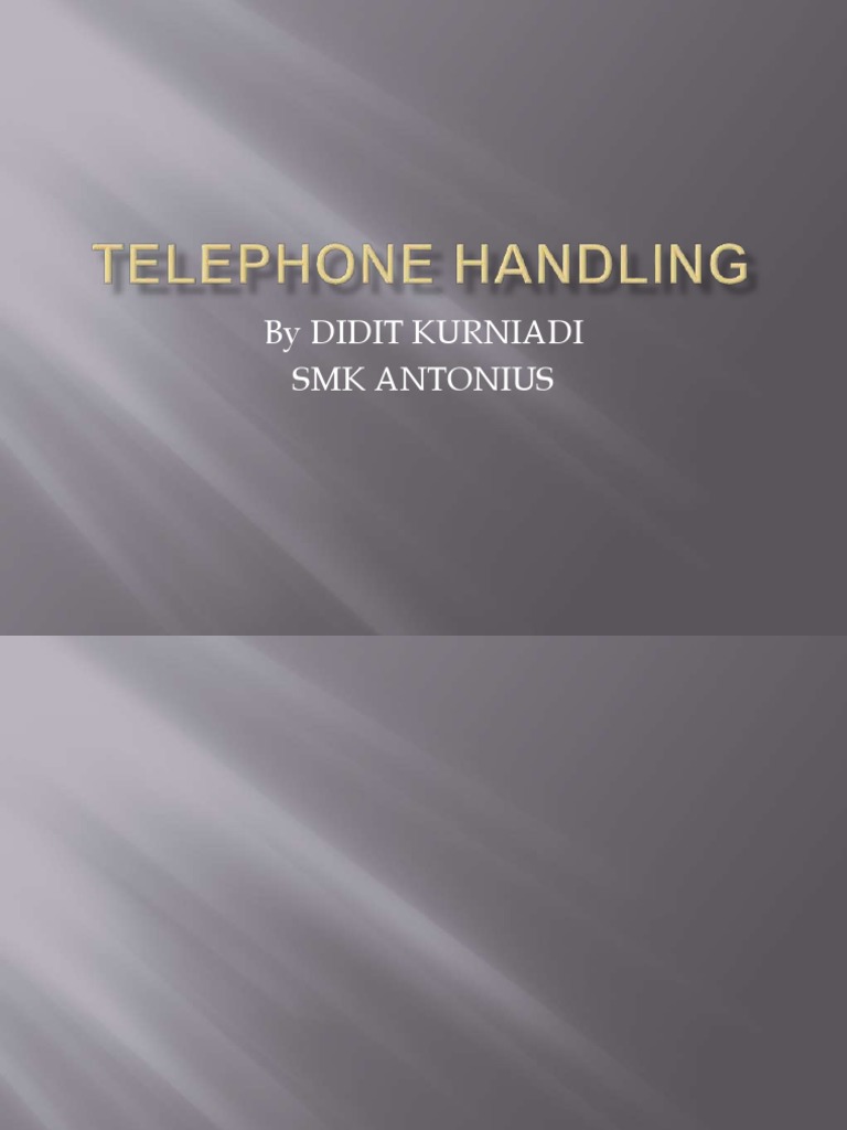 On The Telephone | PDF
