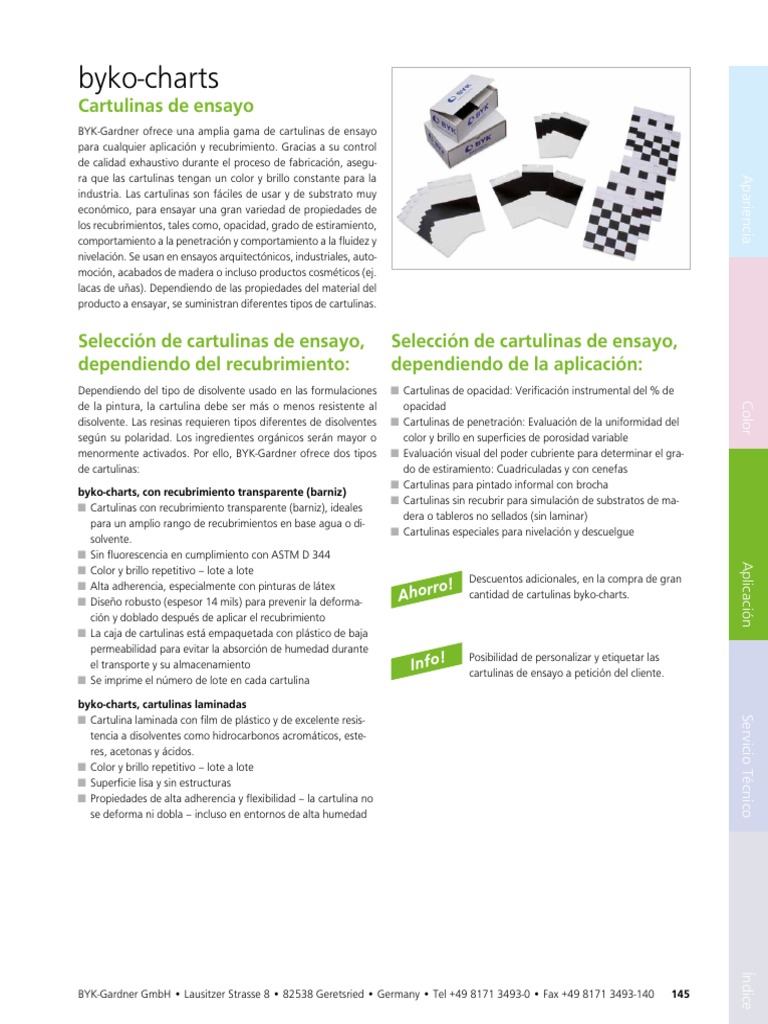 Byko Charts PDF | PDF | Revestimiento | Pintar