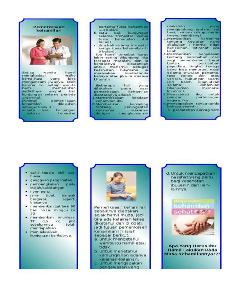 Leaflet Kelas Ibu Hamil (Anc) | PDF