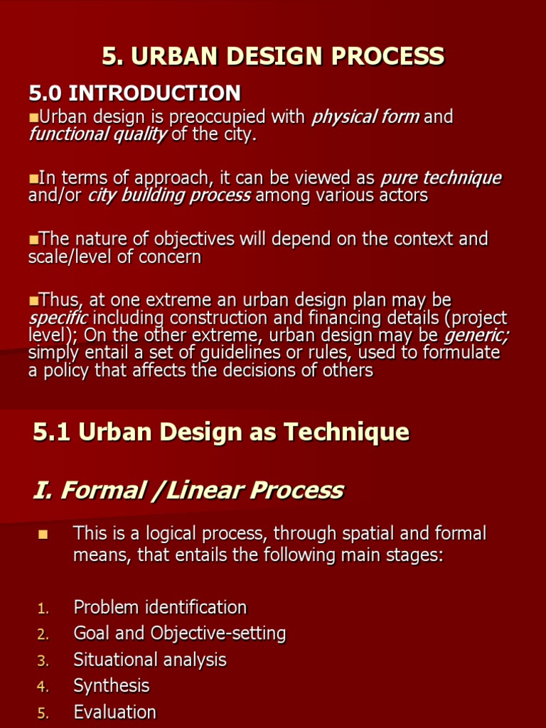 Urban Design Process Overview | PDF | Shape | Design
