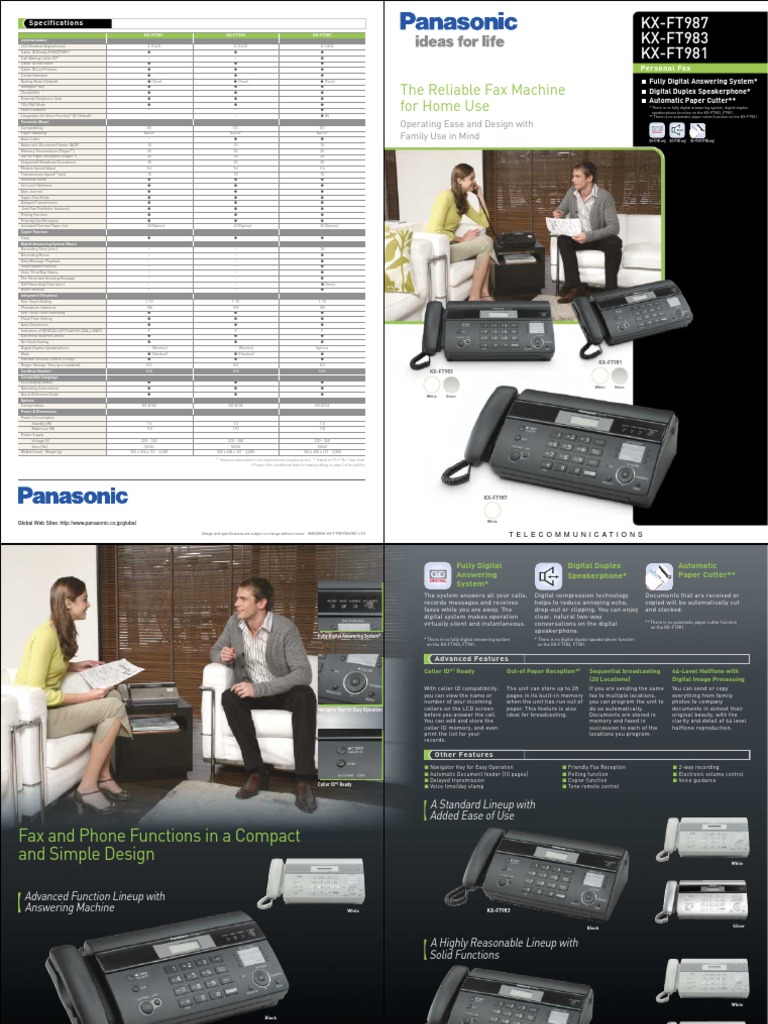 Panasonic Fax | PDF | Fax | Telephone