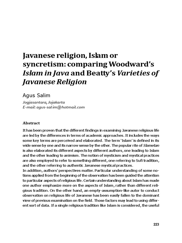 Comparing Perspectives: A Critical Analysis of Woodward's "Islam in ...