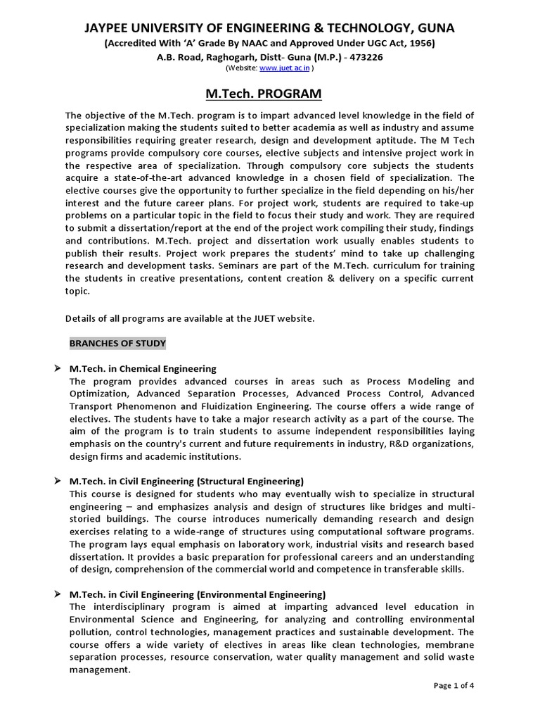 Jaypee University of Engineering & Technology, Guna | PDF | Engineering | Computer Science