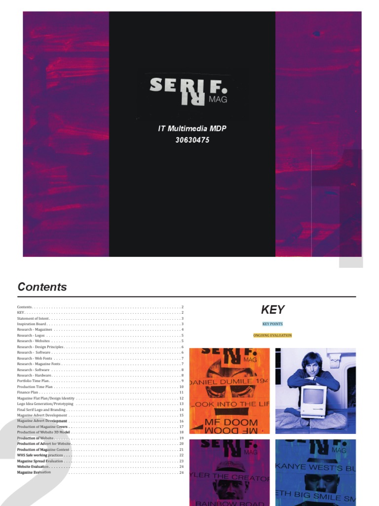 Multimedia Major Work Portfolio | PDF | Sans Serif | Typefaces