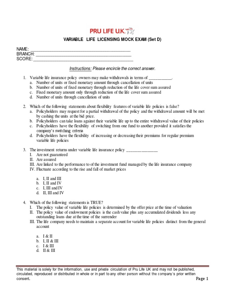 IC Exam Reviewer | PDF | Investment Fund | Life Insurance
