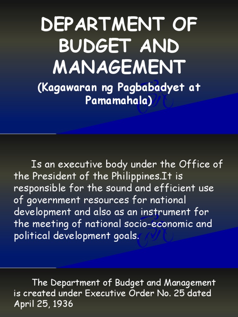 Department of Budget and Management | PDF | Budget | Public Sphere