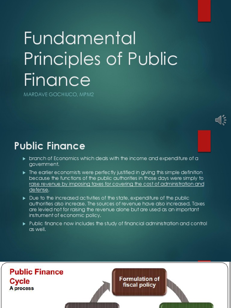 Fundamental Principles of Public Finance 1.pptx | Public Finance ...