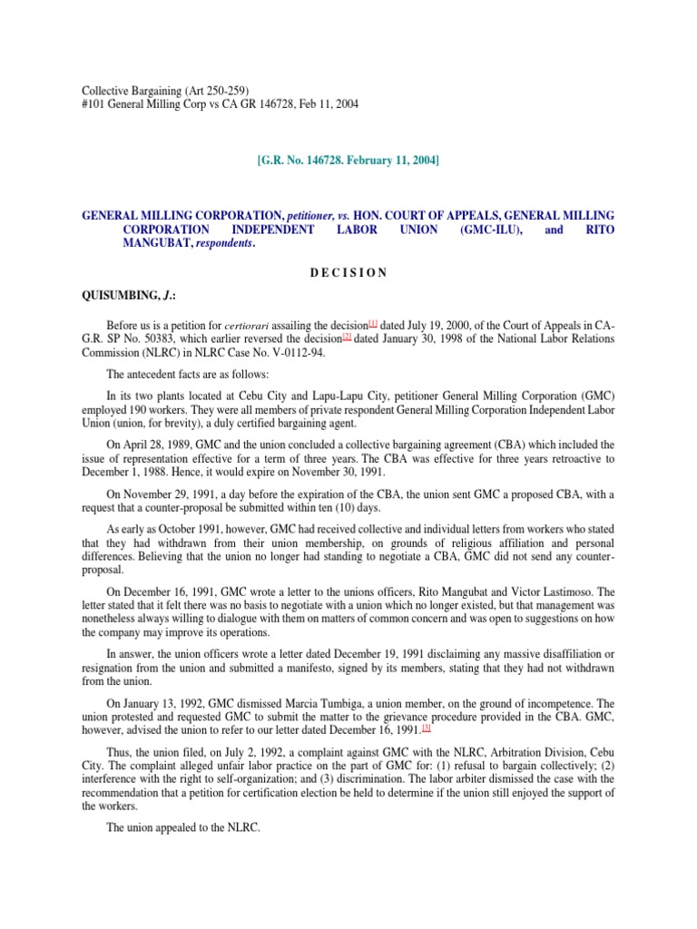 Labor Relations Cases | PDF | Collective Bargaining | Unfair Labor Practice