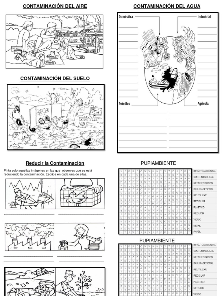 Hoja De Trabajo Sobre La Contaminación Del Agua En La Escuela Secundaria