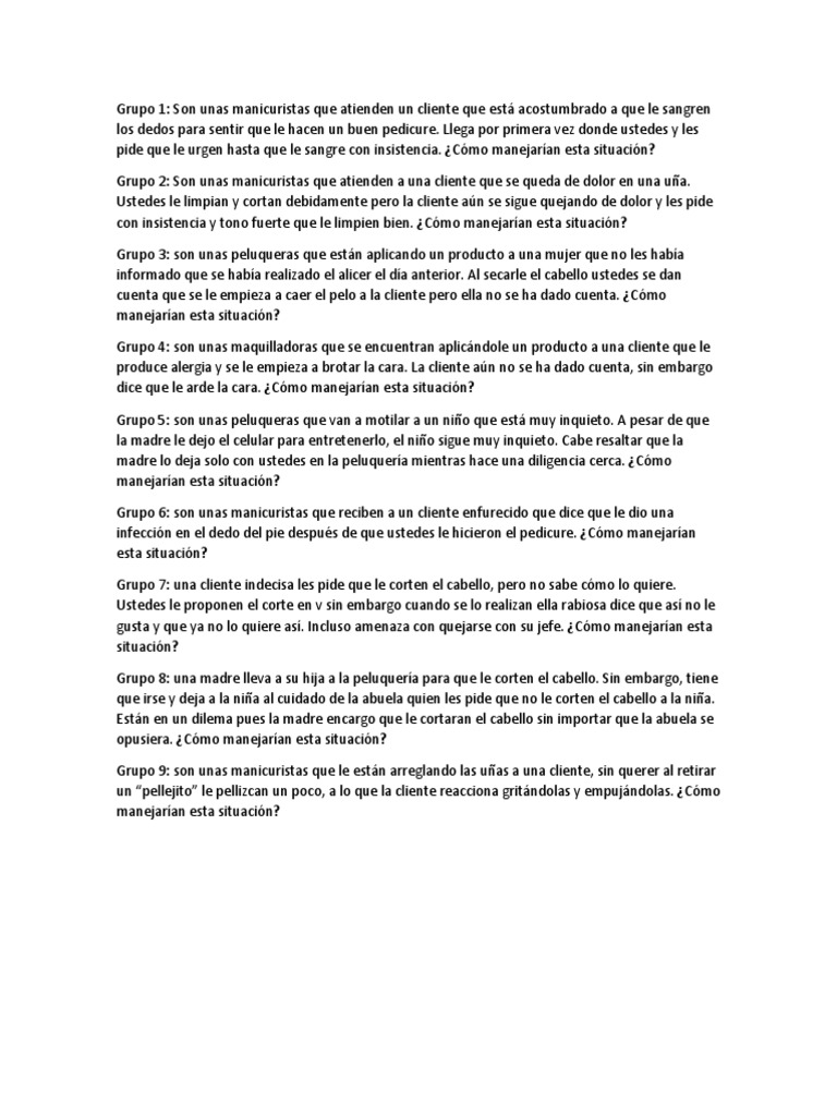 Ejercicios para Estudiantes Del Área de La Belleza Estética | PDF ...