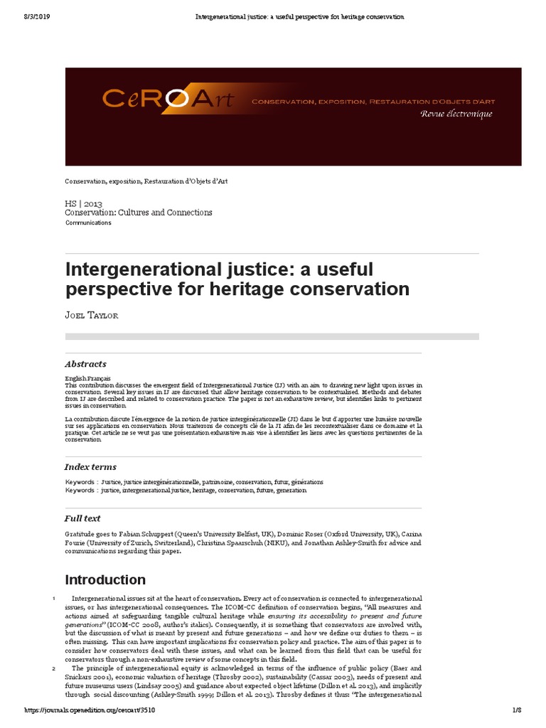 Intergenerational Justice | PDF | John Rawls | Sustainability