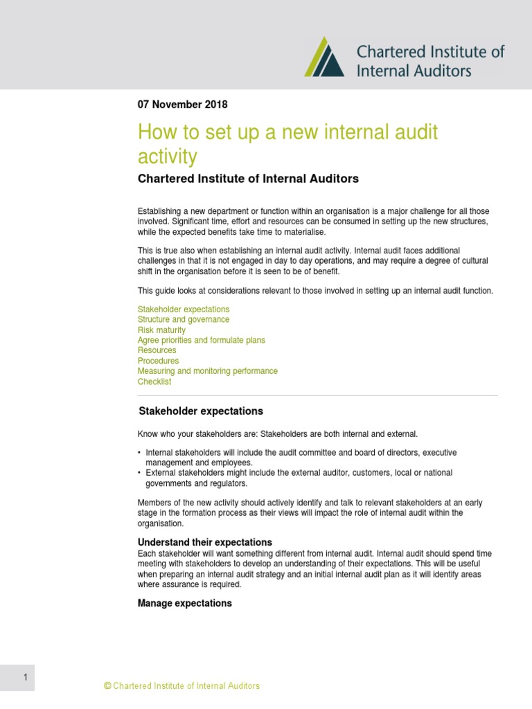 Internal Audit | PDF | Internal Audit | Audit Committee