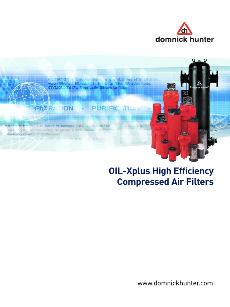 OIL-Xplus High Efficiency Compressed Air Filters | PDF | Filtration ...