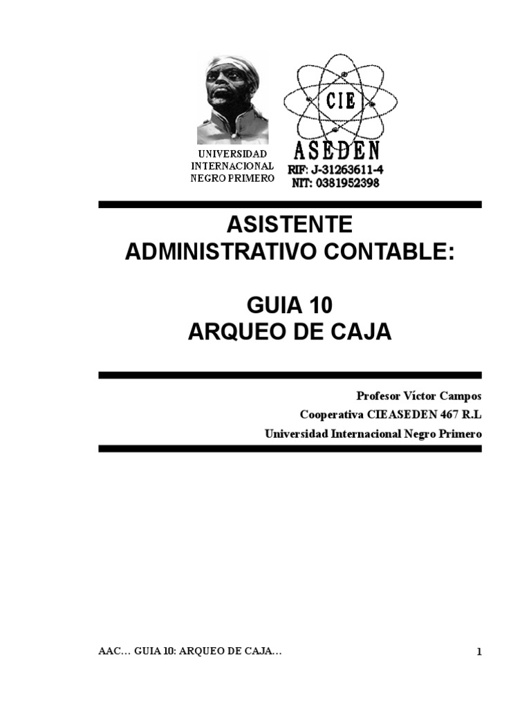 Guía Práctica de Arqueo de Caja | PDF | Cheque | Contabilidad