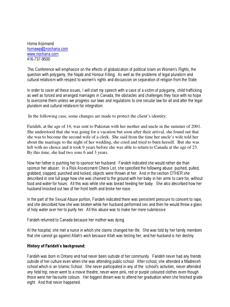 Effects of Globalization of Political Islam On Women's Rights | PDF ...