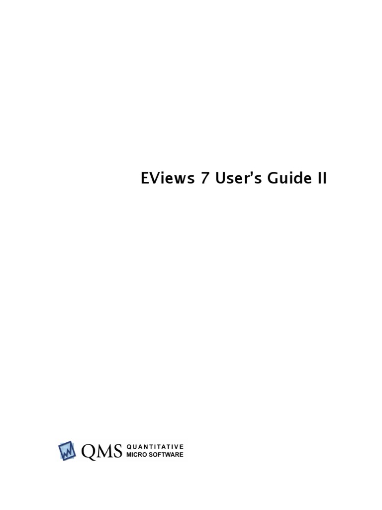 EViews 7 Users Guide II PDF | PDF | Coefficient Of Determination | P Value
